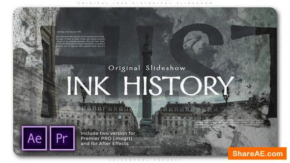 Videohive Original Inks Historical Slideshow Premiere Pro Free 