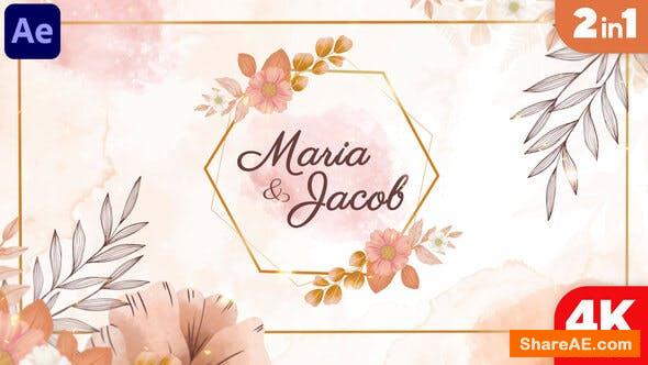 Videohive Watercolor Wedding Invitation Free After Effects Templates 