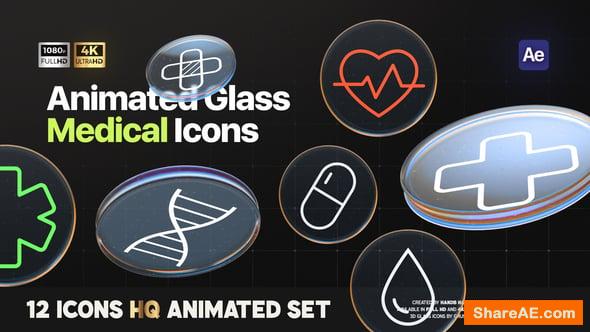 Videohive Medical Glass Icons Pack » free after effects templates ...